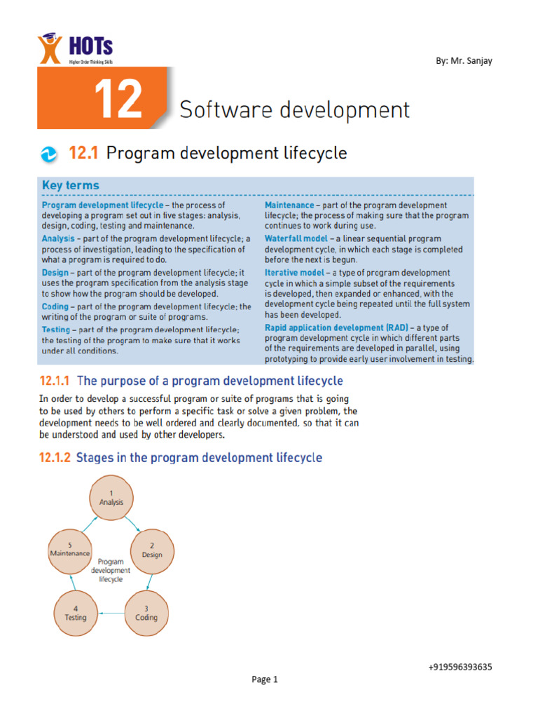 Chapter 12 Software Development | PDF | Software Development Process | Software Engineering