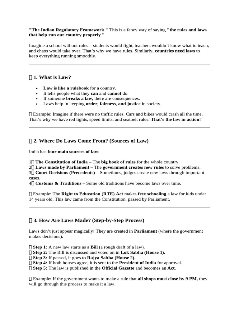 Overview of India's Regulatory Framework | PDF | Precedent | Bankruptcy