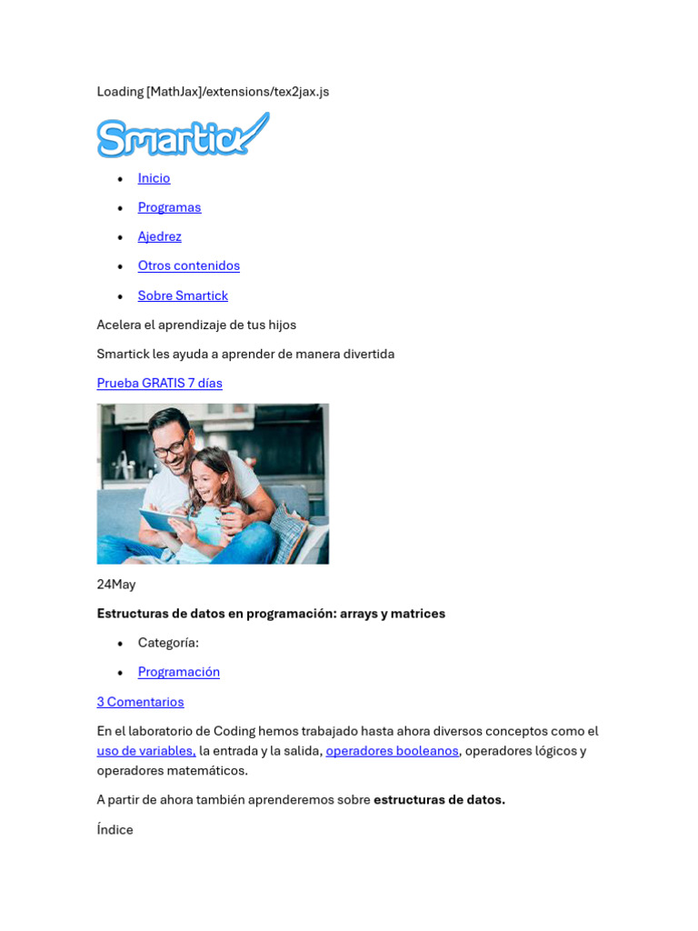 Estructuras de Datos en Programación Arrays y Matrices | PDF | Matriz (Matemáticas) | Matemáticas