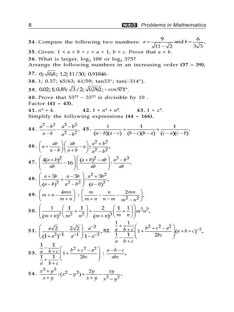 Problems in Mathematics Prilepko-013-015 | PDF