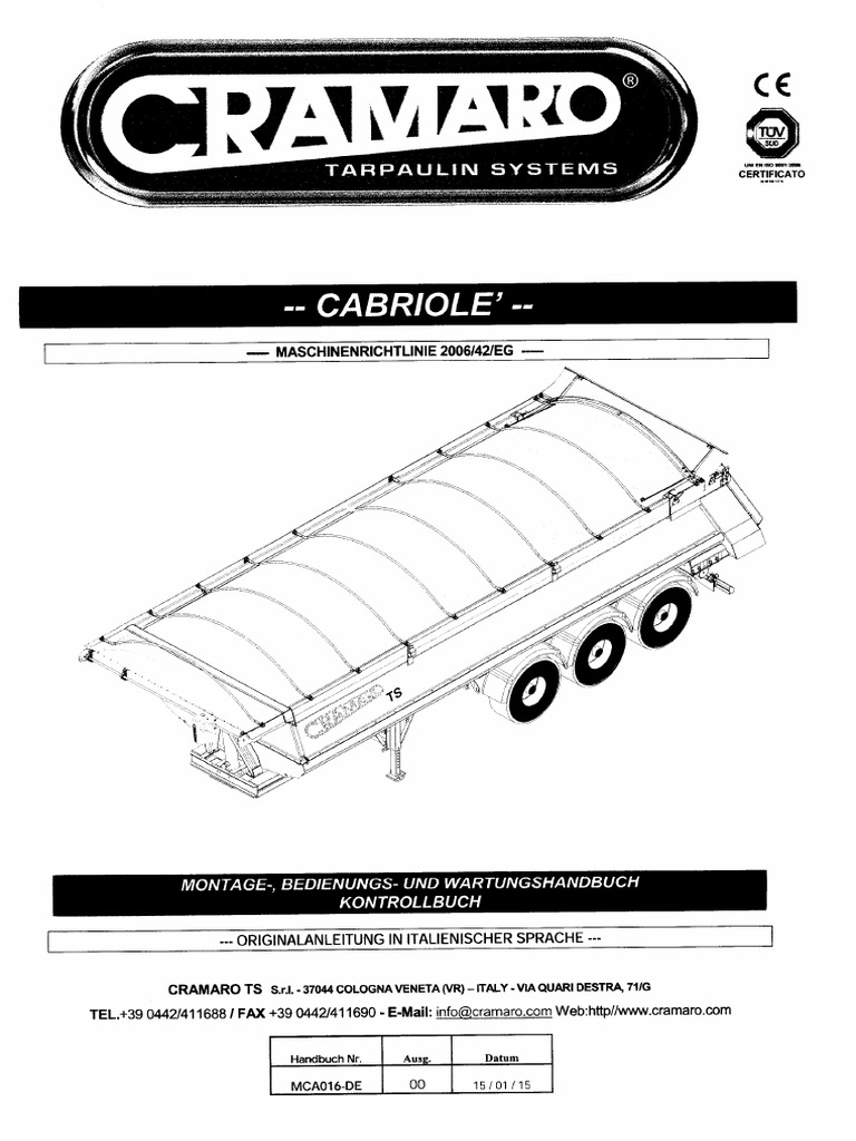 Montageanleitung Cramaro Cabriole | PDF