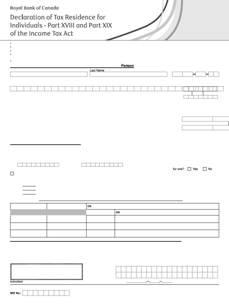 Declaration of Tax Residence | PDF