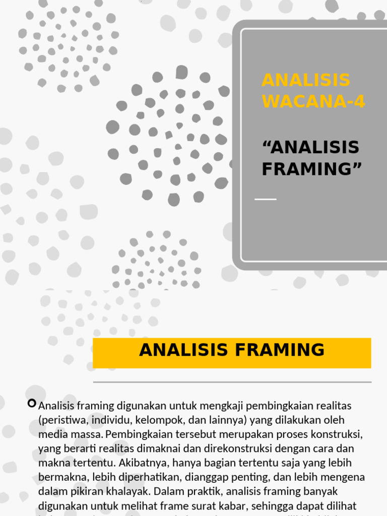 Analisis Framing Media Massa dan Bias | PDF