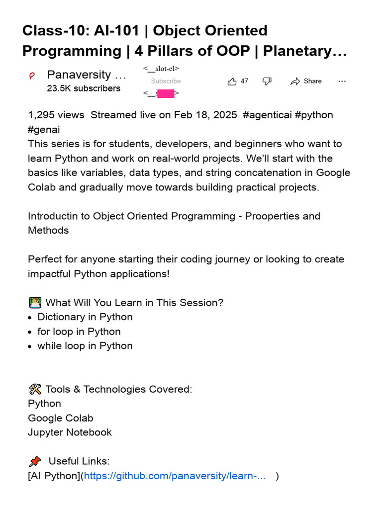 Introduction to OOP in Python | PDF | Python (Programming Language ...