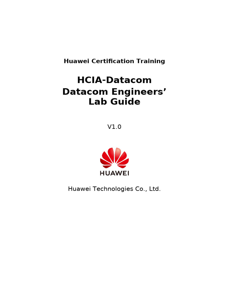 HCIA-Datacom V1.0 Lab Guide | PDF | Ip Address | Command Line Interface