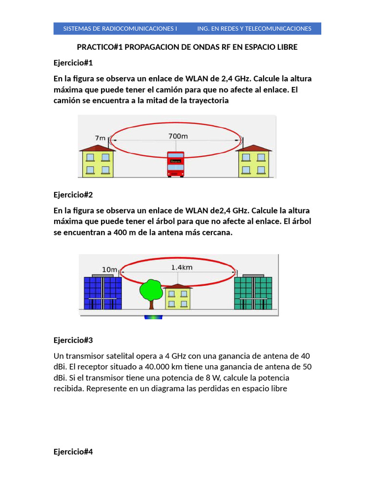 Practico1 Propagacion de Ondas RF en Espacio Libre | PDF