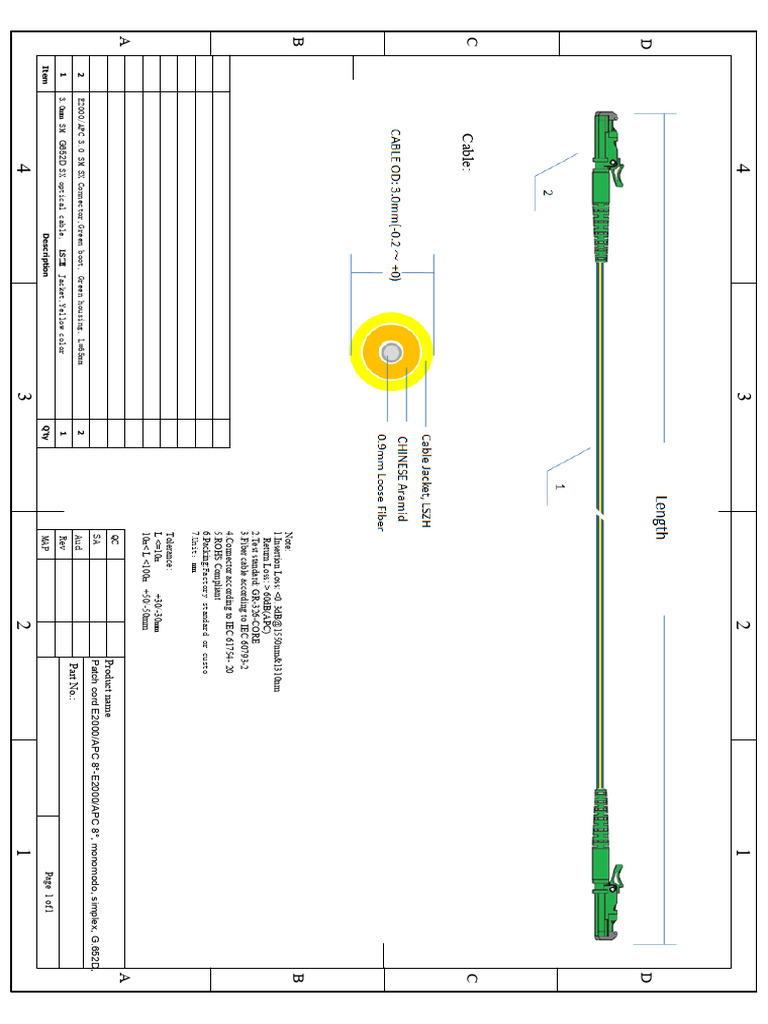 Patch Cord E2000 APC 8íÒ-E2000 APC 8íò, Monomodo, Simplex, G.652D | PDF ...