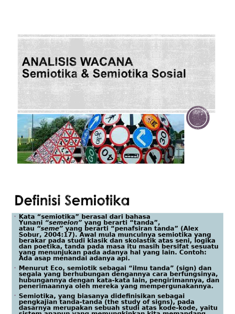 Analisis Wacana Semiotika Dan Semiotika Sosial | PDF