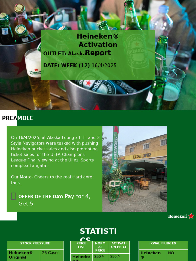 HEINEKEN Activation Report Template 2025 (2) | PDF | Business Process ...