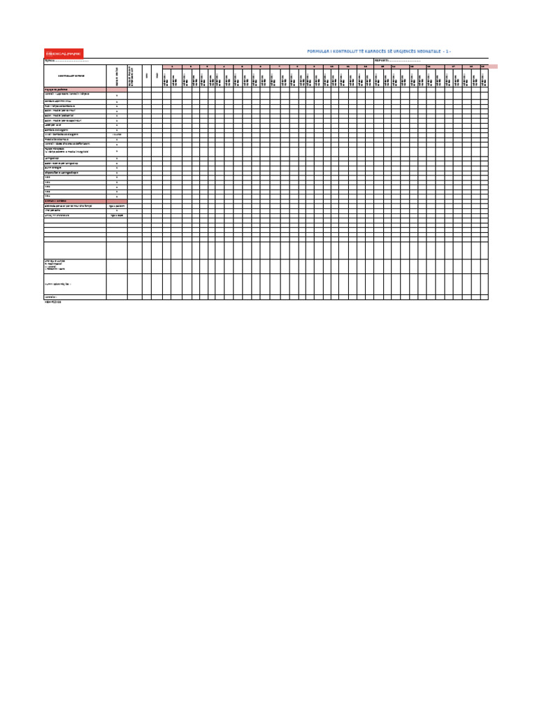Neonatal Final Crash Card Kosovo (Faqe 1) | PDF