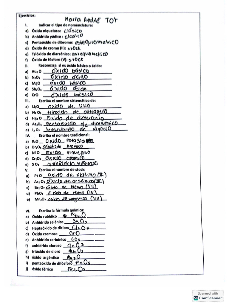Química Ejercicios de Nomenclatura | PDF
