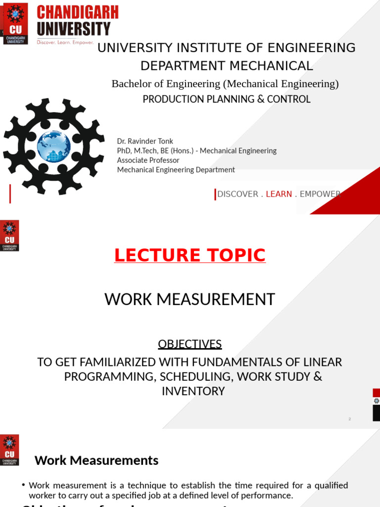 PPT 2.2.4 WORK MEASUREMENT | PDF | Production And Manufacturing ...