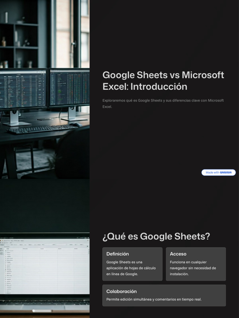 Google Sheets Vs Microsoft Excel Introduccion | PDF