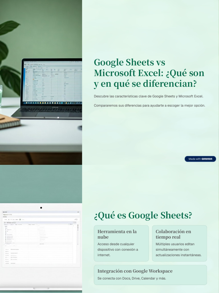 Google Sheets Vs Microsoft Excel Que Son y en Que Se Diferencian | PDF ...