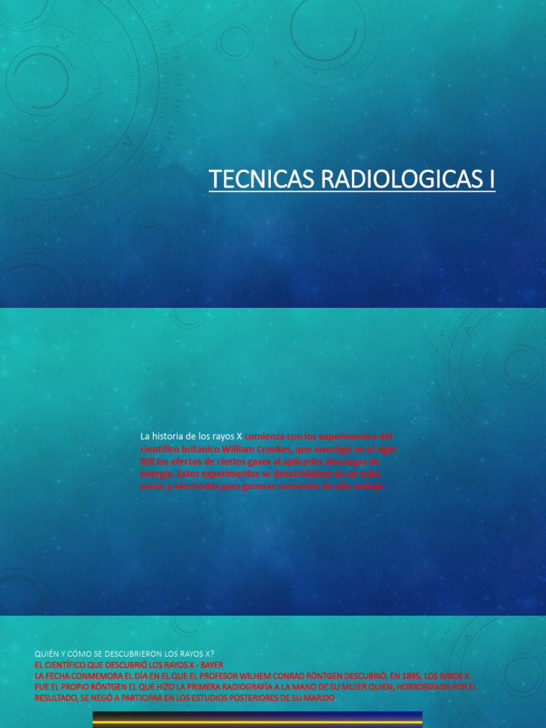 Tecnicas Radiologicas I, Instituto | PDF | Mano | Rayo X