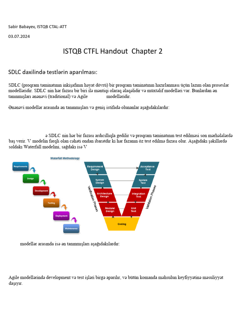 ISTQB CTFL Handout 2 | PDF