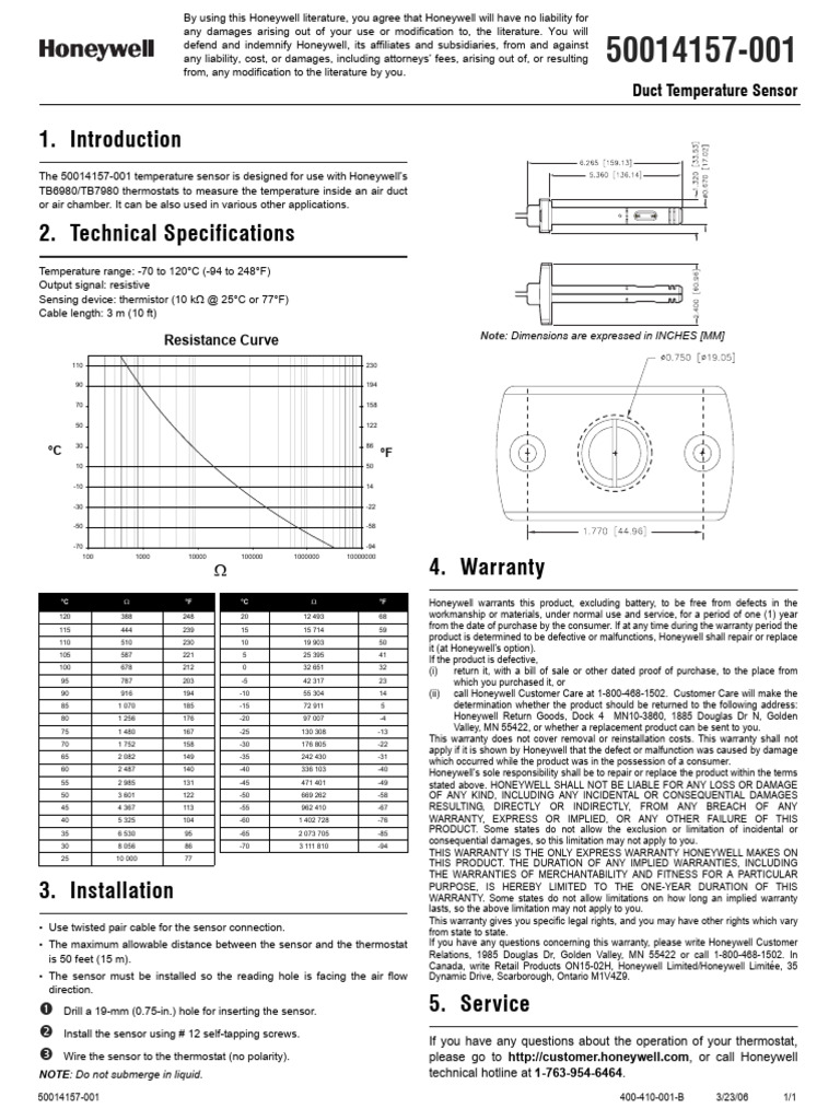 Honeywell 50014157 001 Installation Instructions | PDF