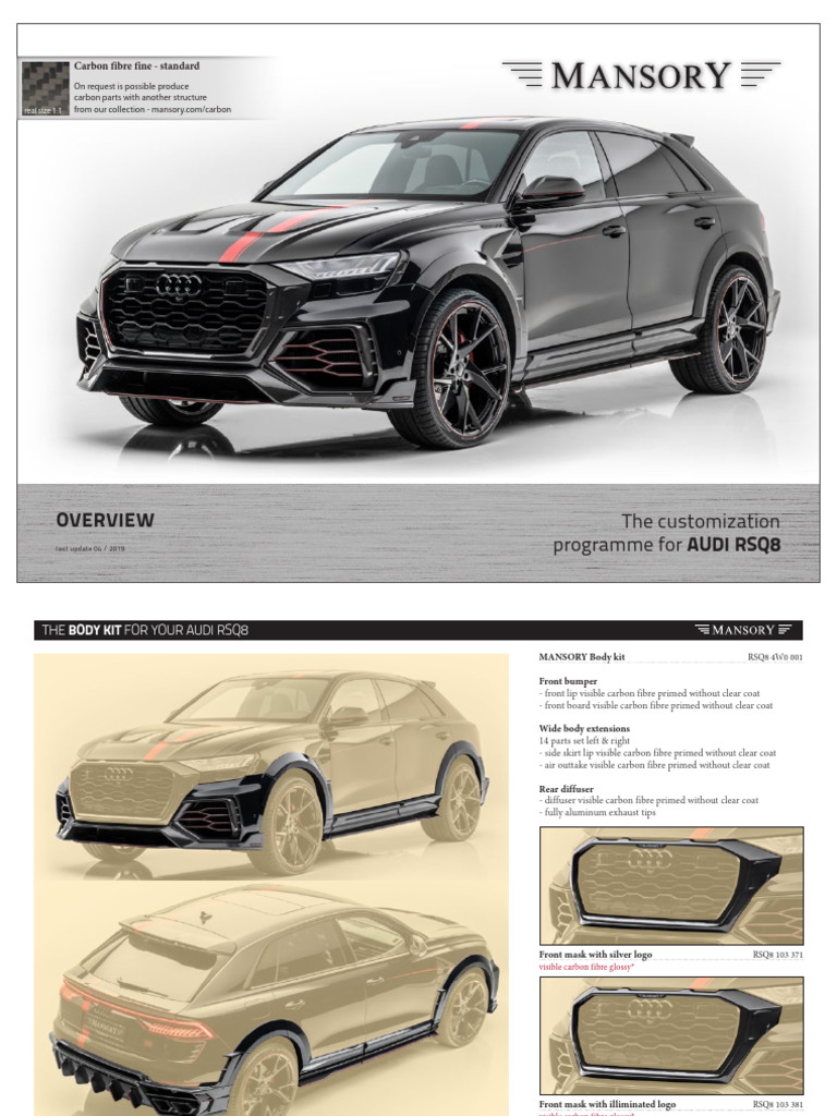 Audi RSQ8 Overview 2020 | PDF | Automotive Industry | Motor Vehicle