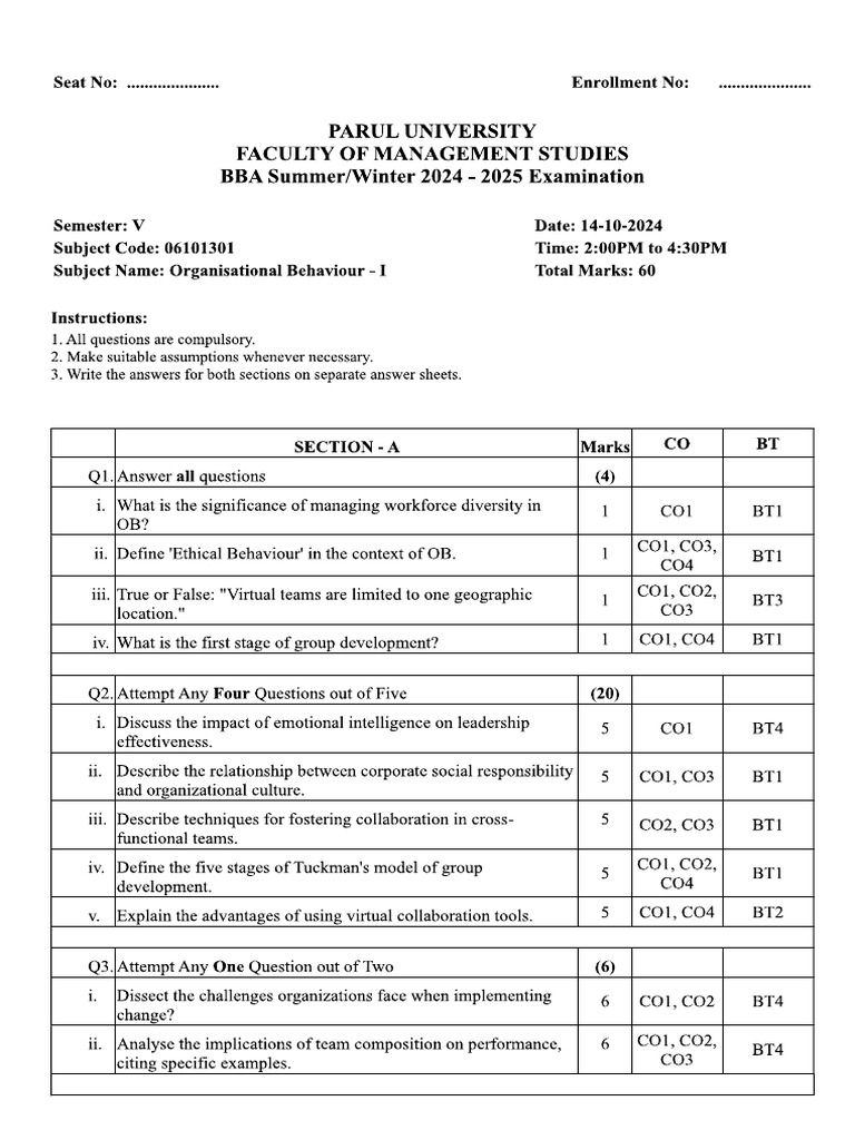 7353 Question Paper | PDF