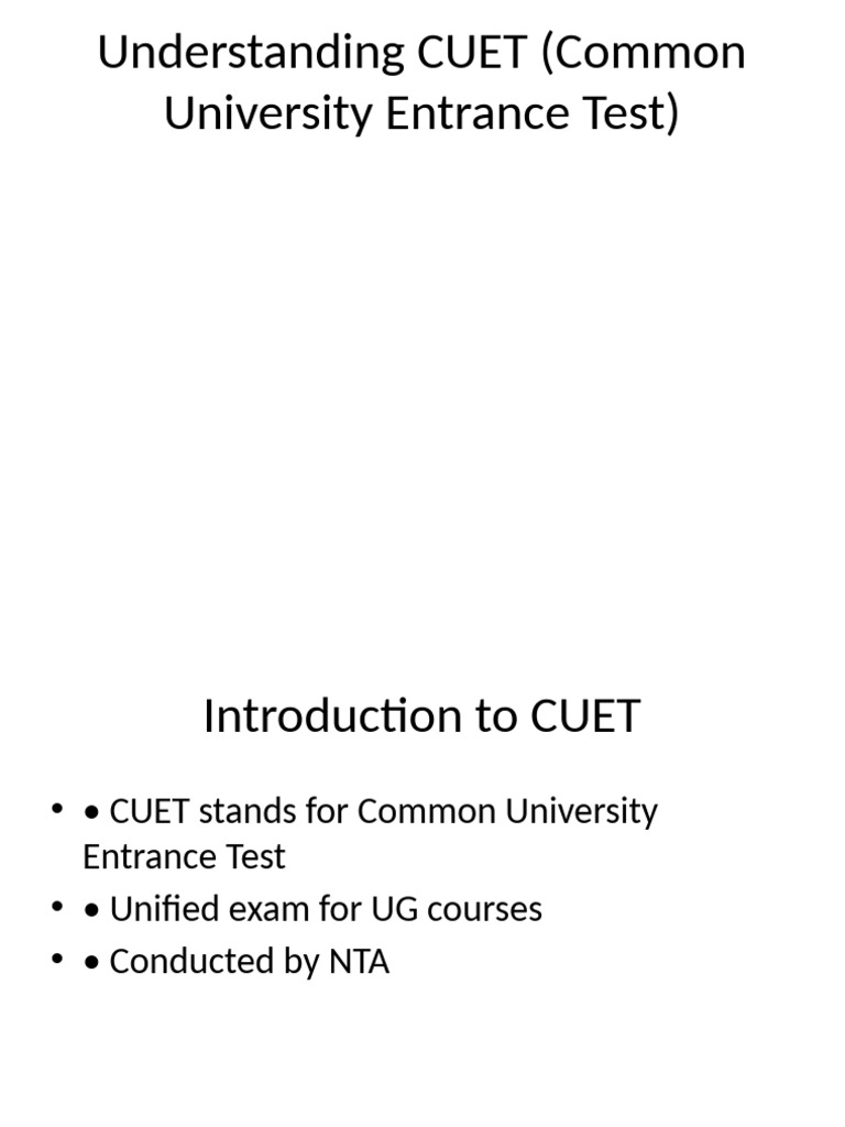 Overview of CUET: Key Insights | PDF