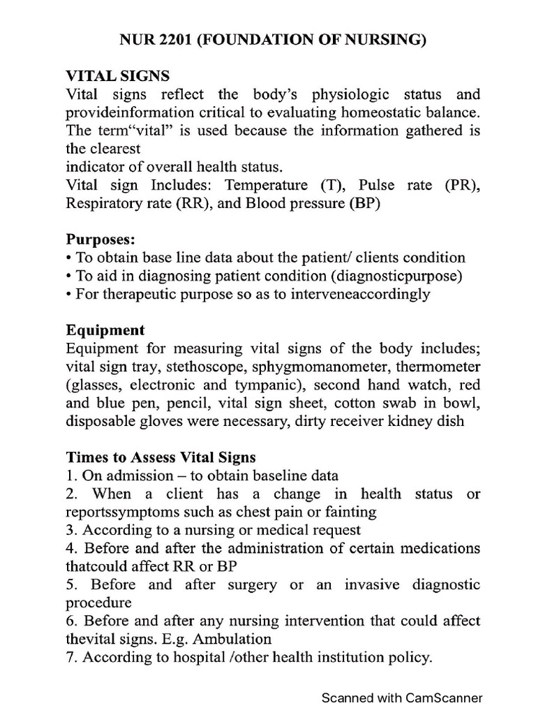 Vital Signs | PDF