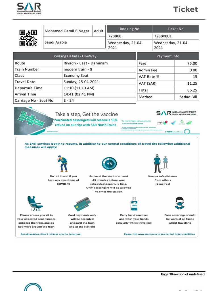 Ticket Railway | PDF