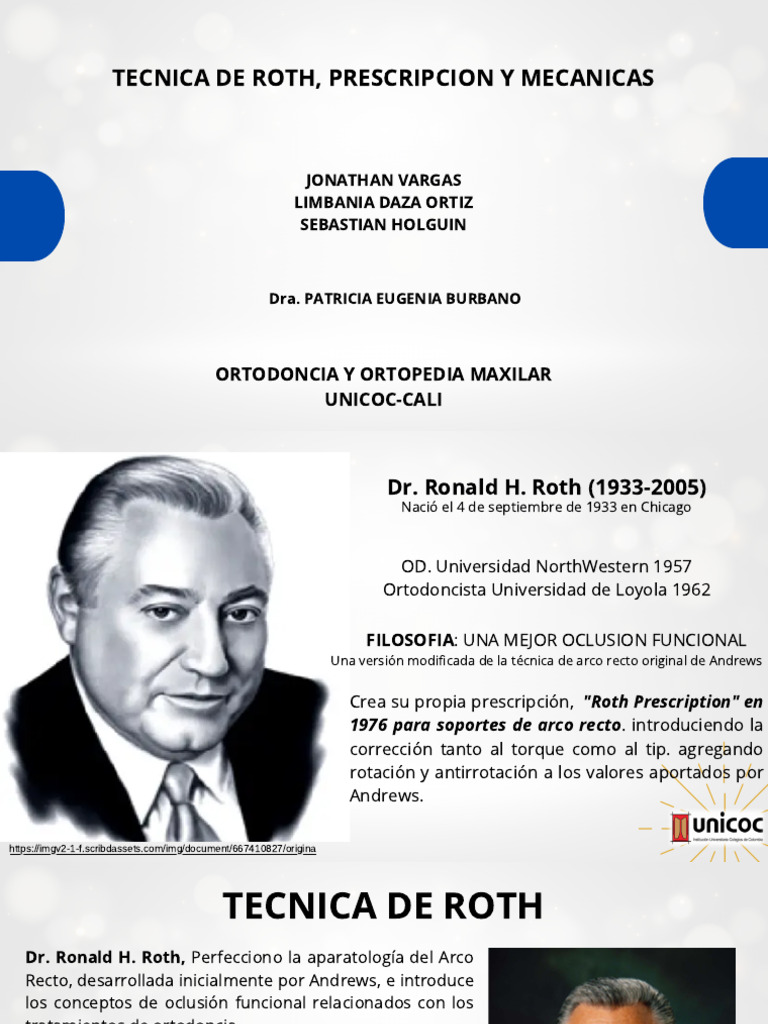 Roth | PDF | Odontología | Ortodoncia