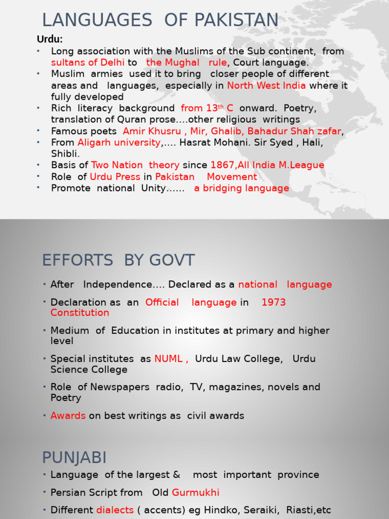 Languages of Pakistan: Overview and Efforts | PDF | Urdu