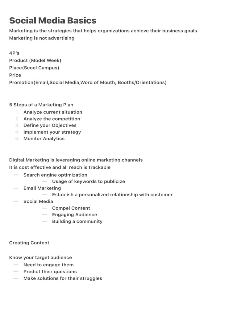 Social Media Basics | PDF