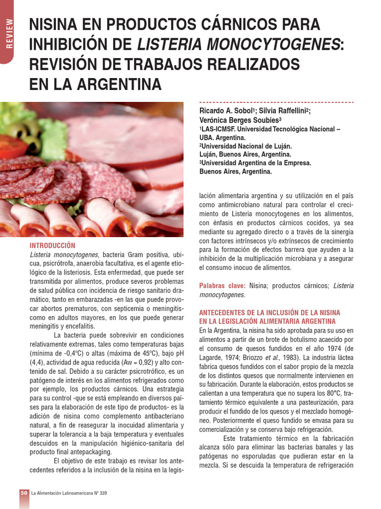 Nisina | PDF | Las bacterias | Alimentos