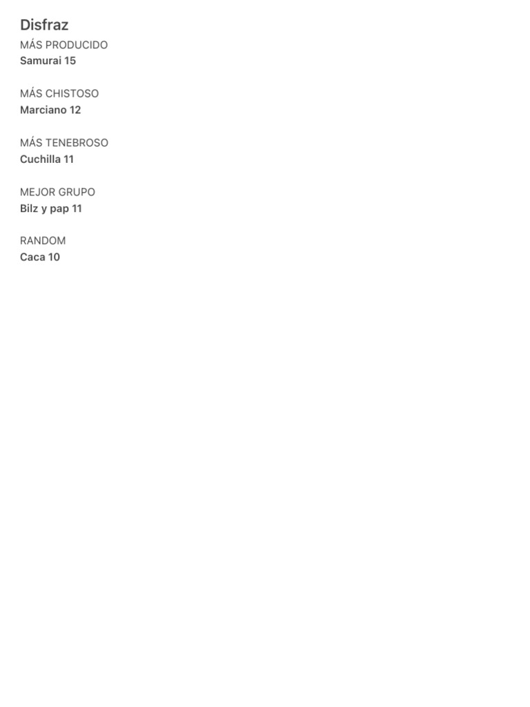 Disfraz | PDF