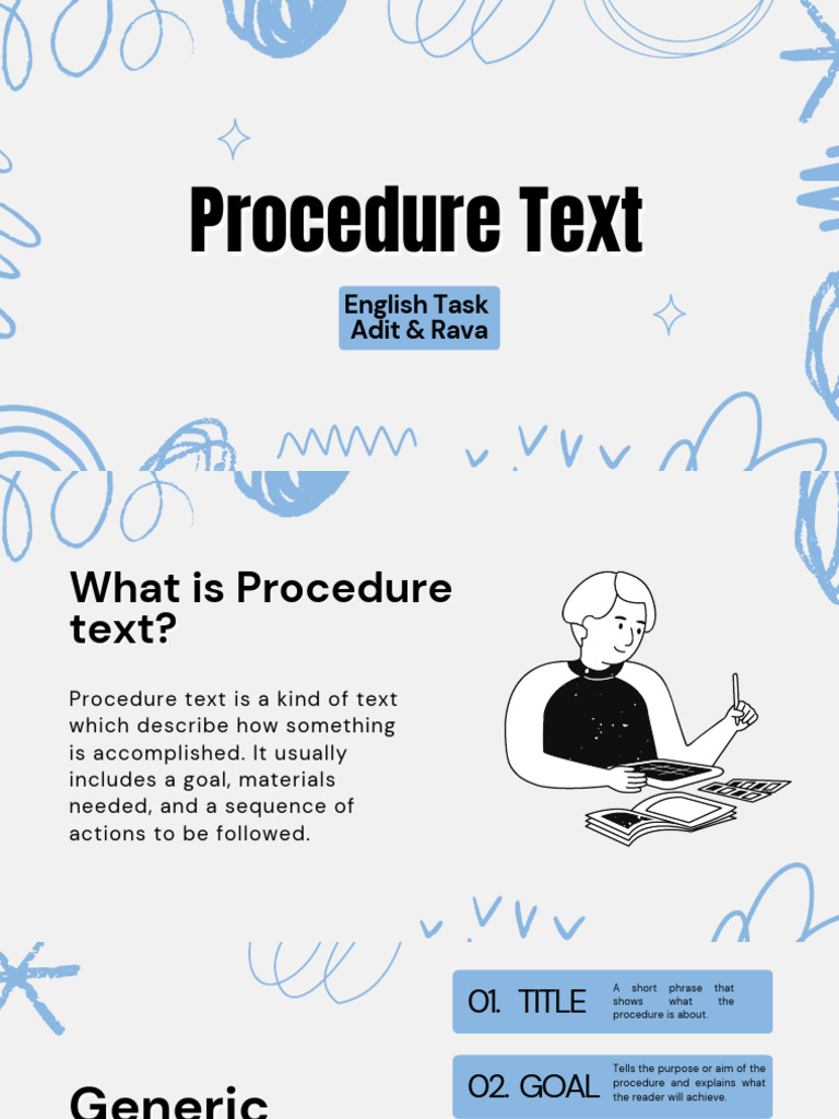 Procedure Text Presentation | PDF | Grammatical Tense | Verb