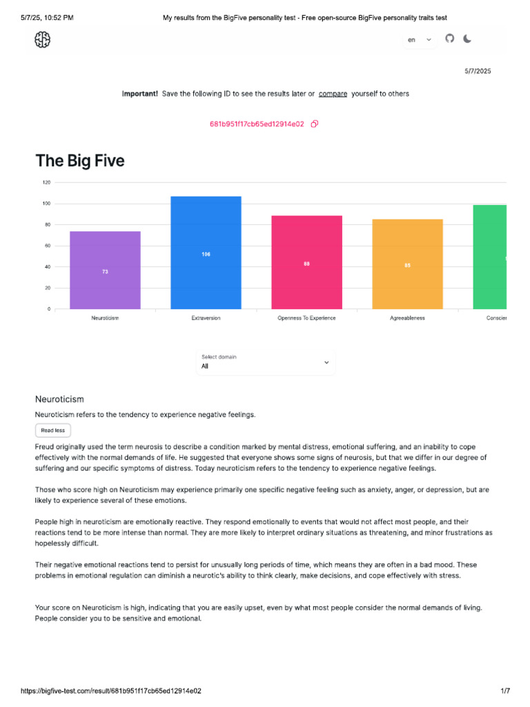 My Big 5 Report | PDF