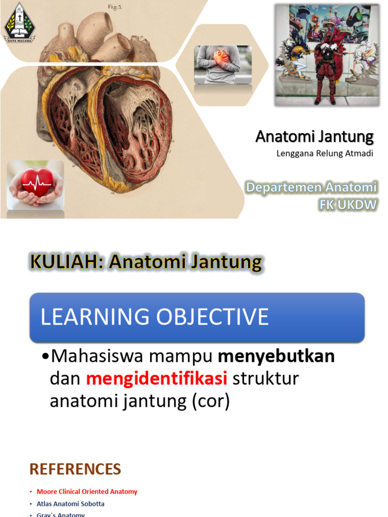 Kuliah Anatomi Blok 1J Jantung Lenggana Relung 2024 | PDF