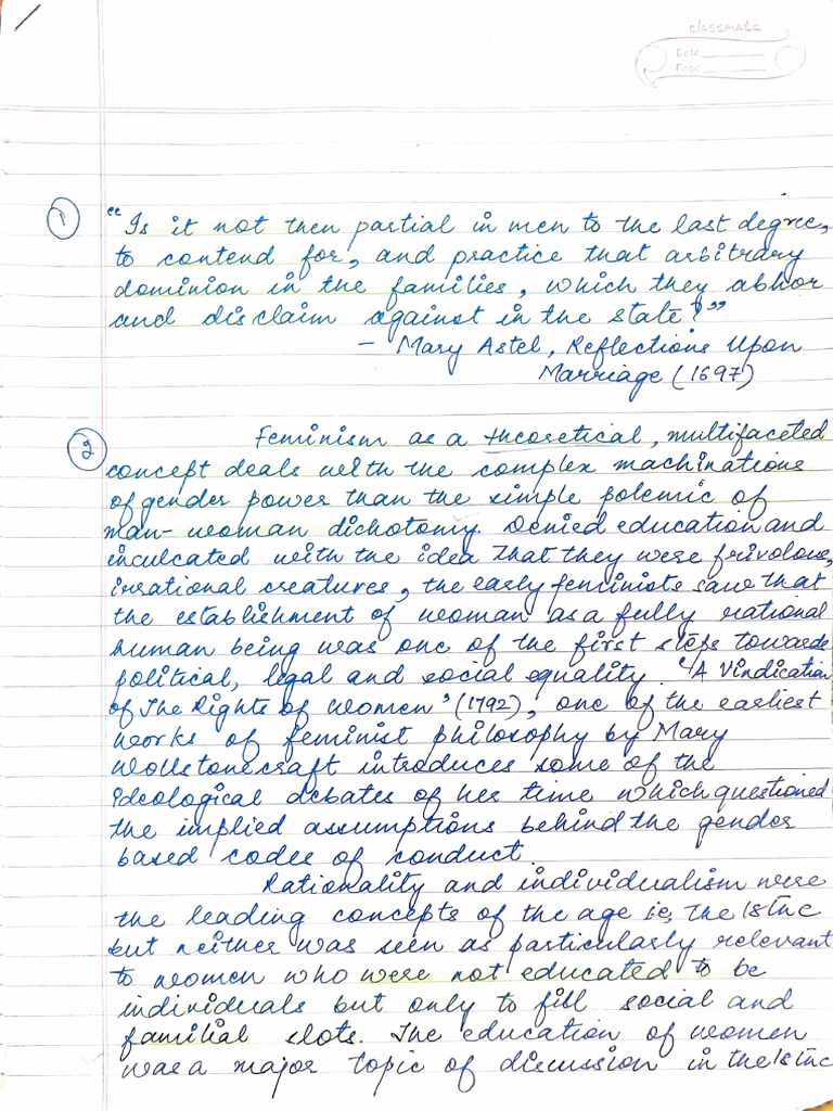 Women's Writing Notes | PDF