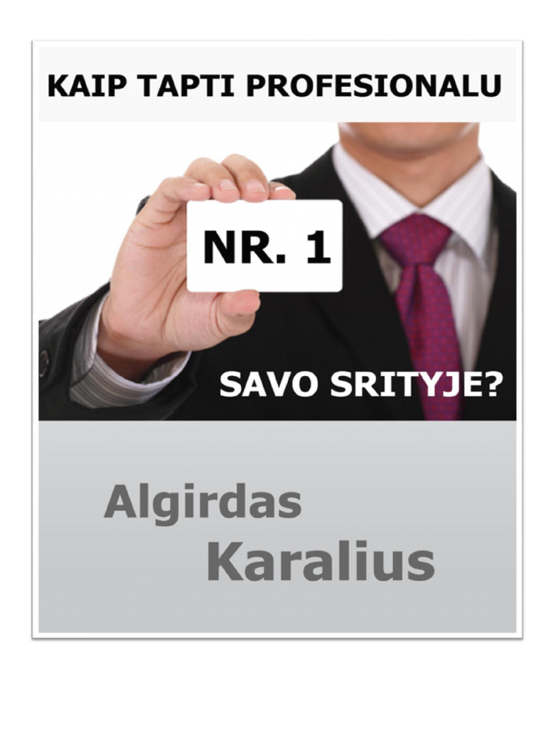 Kaip-tapti-profesionalu-Nr.1 | PDF