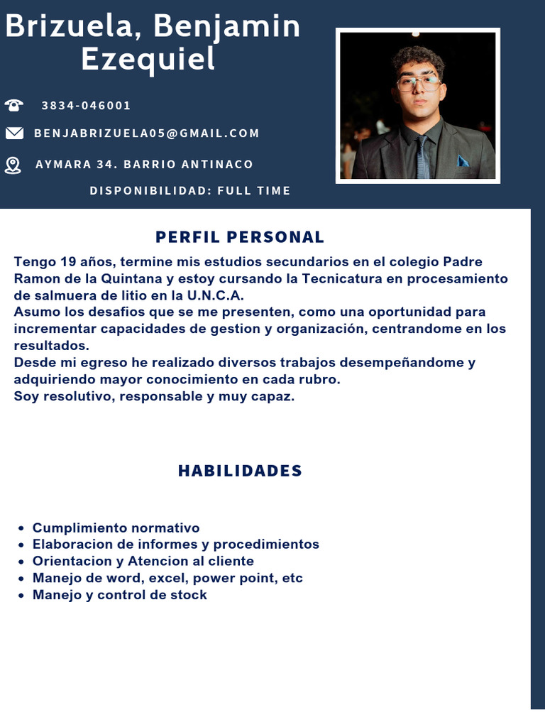 Curriculum Vitae Brizuela Benjamin | PDF