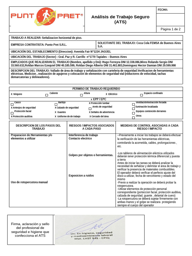 ATS Coca Cola Actualizado | PDF | Contaminación | Agua