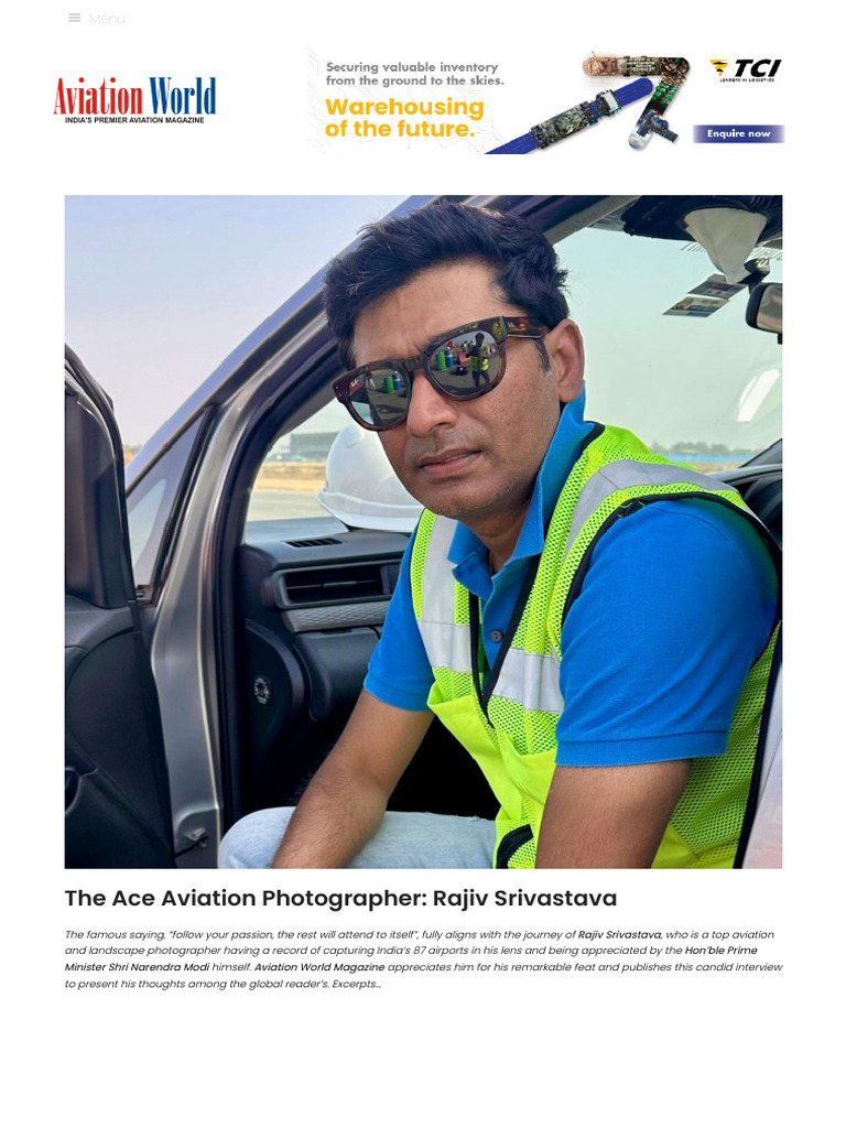 Rajiv Srivastava: Ace Aviation Photographer | PDF | Airport