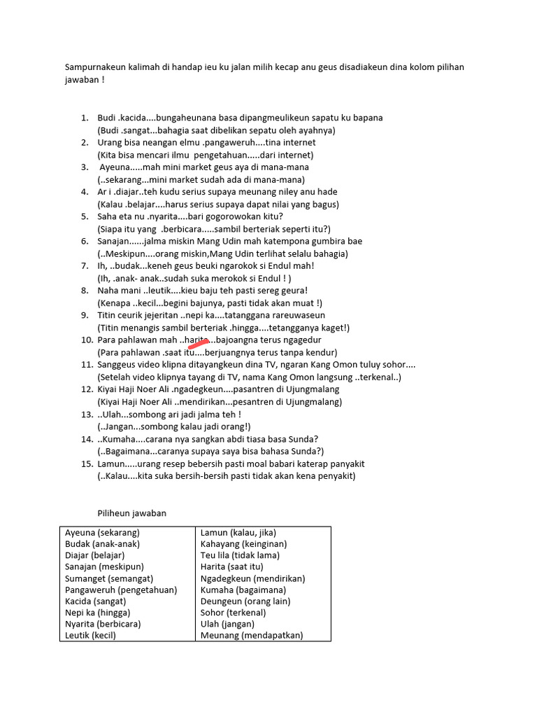 Edited - Tugas 1 (Kosa Kata) | PDF