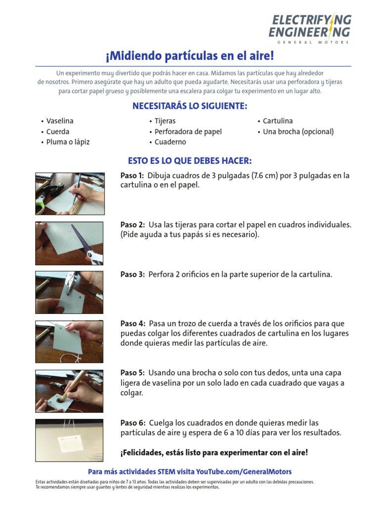 Actividad STEM Midiendo Partículas en El Aire | PDF