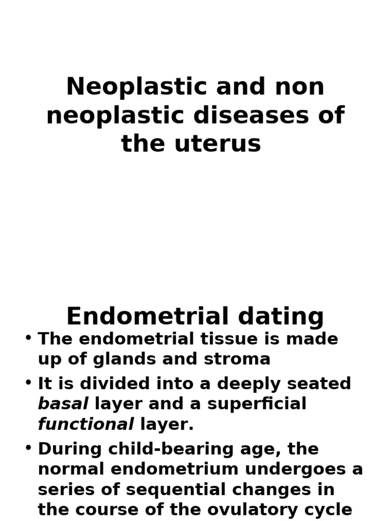1 3 Neo & Non Neoplastic Diseases of Uterus | PDF | Menstrual Cycle ...