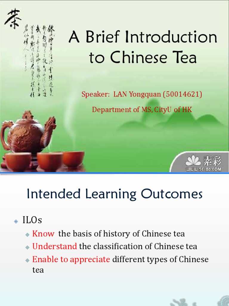 A Brief Introduction To Chinese Tea | PDF | Tea | Caffeinated Drinks