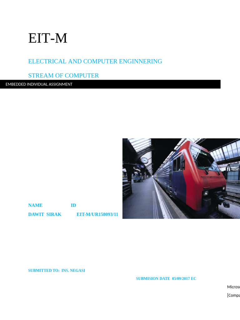 Embeded Assignment Microcontroller | PDF | Computer Memory | Microcontroller