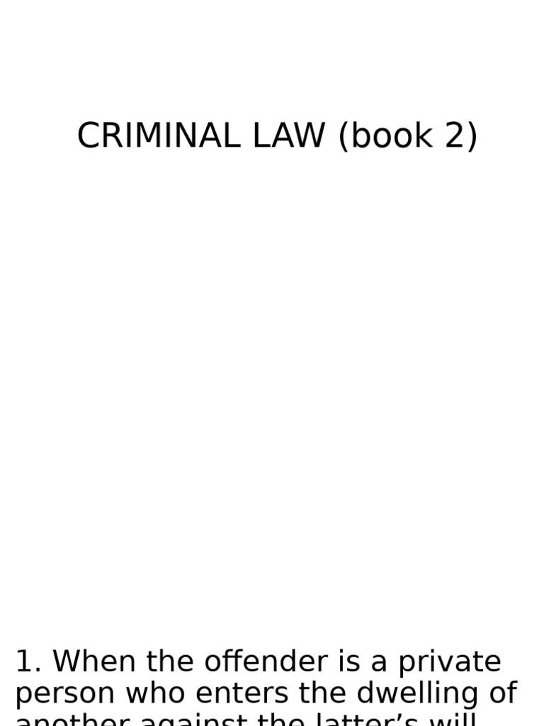 Criminal Law Quiz: Key Offenses Explained | PDF