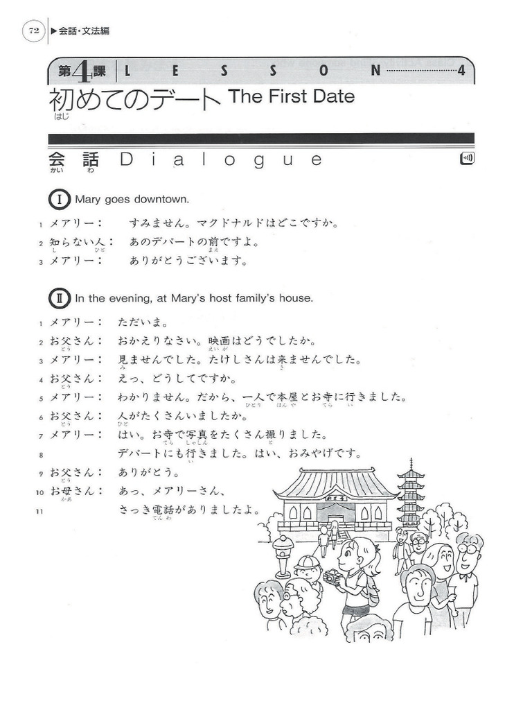 Genki 1 - Conversation and Grammar - Lesson 4 | PDF