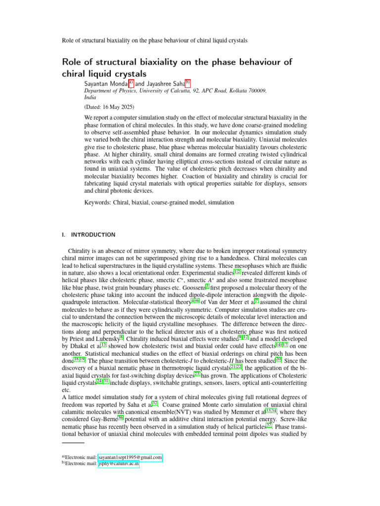 Role of structural biaxiality on the phase behaviour of chiral liquid ...