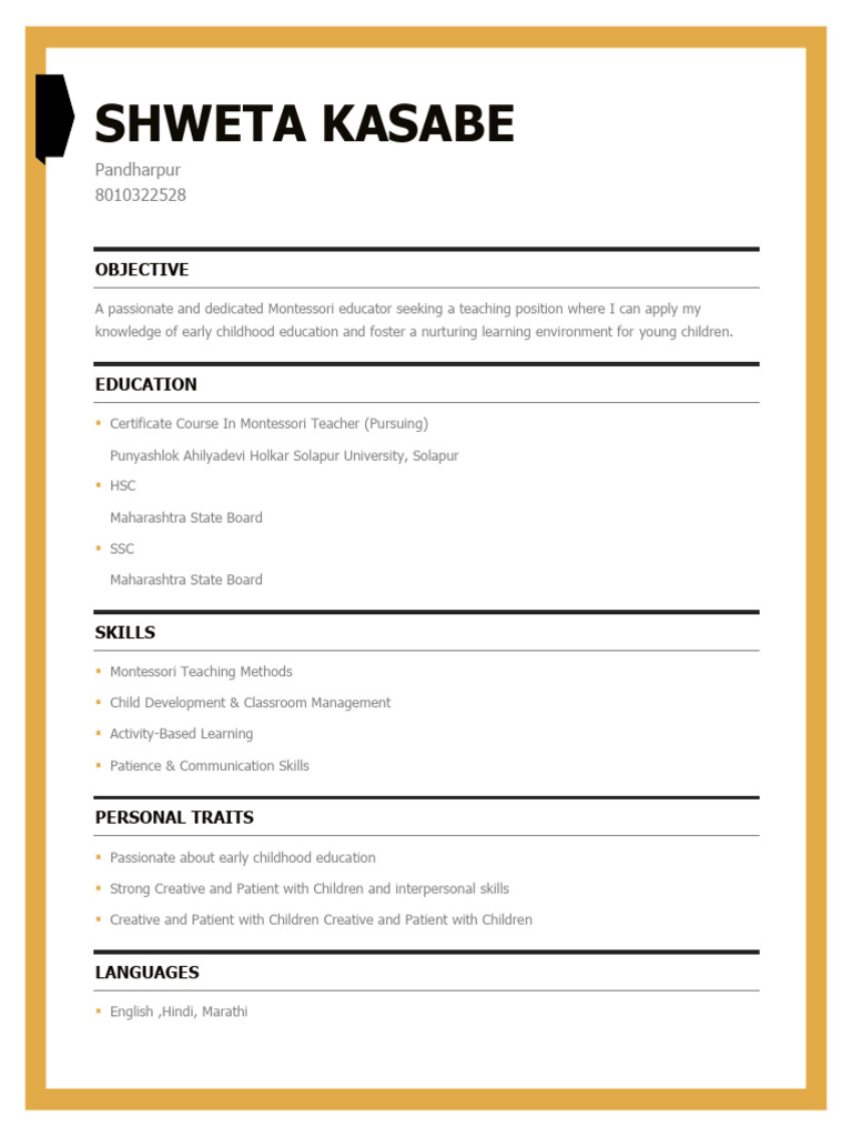 Shweta - Kasabe - Resume | PDF