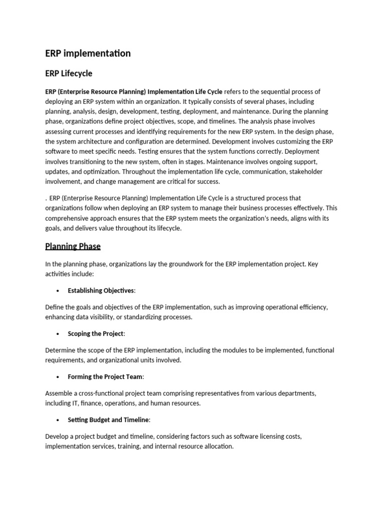Enterprice Resource Planning Module 3 | PDF | Enterprise Resource ...