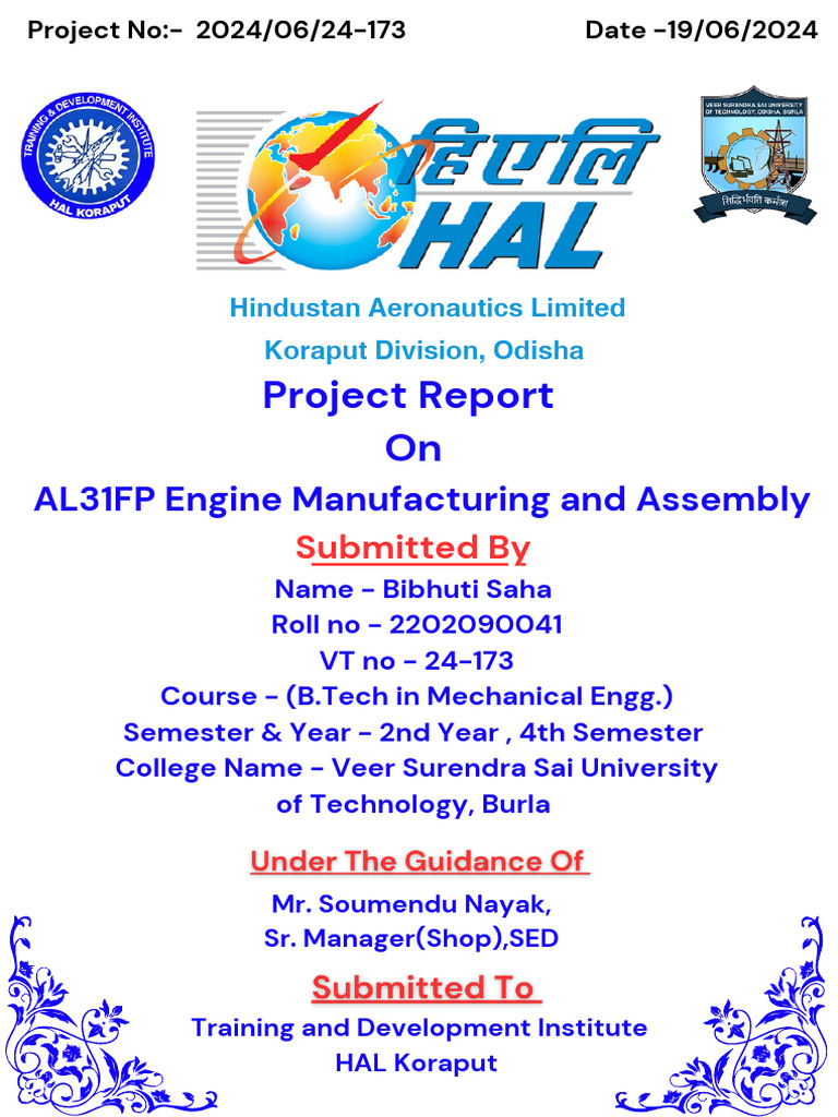 Hindustan Aeronautics Limited Project Work | PDF